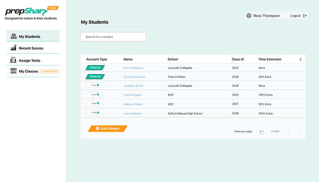 PrepSharp Digital SAT Tutor Platform
