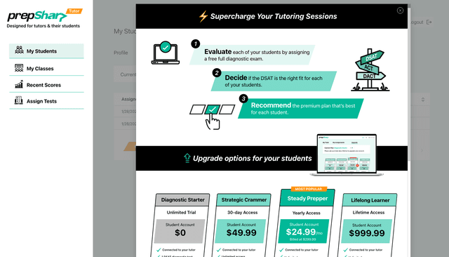 PrepSharp Digital SAT Tutor Platform